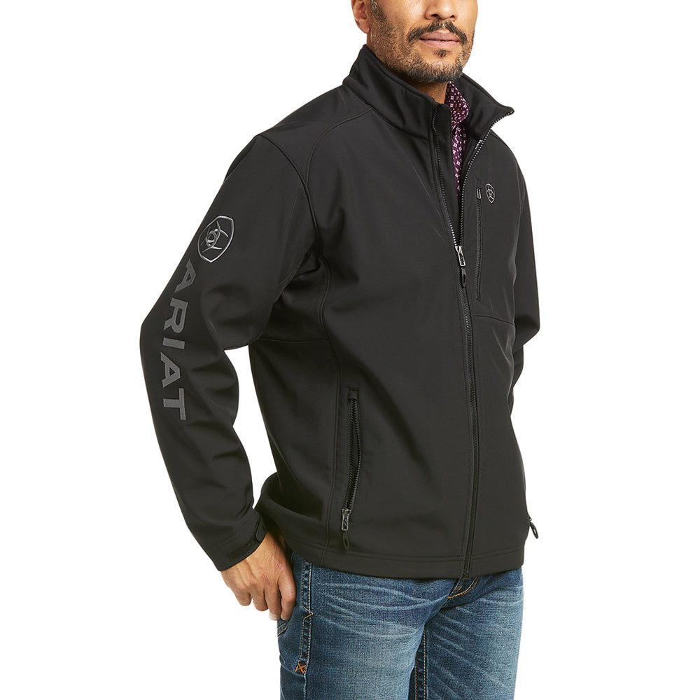 Shop Black Mens Ariat Logo 2.0 Patriot Softshell Full Zip Jacket ...
