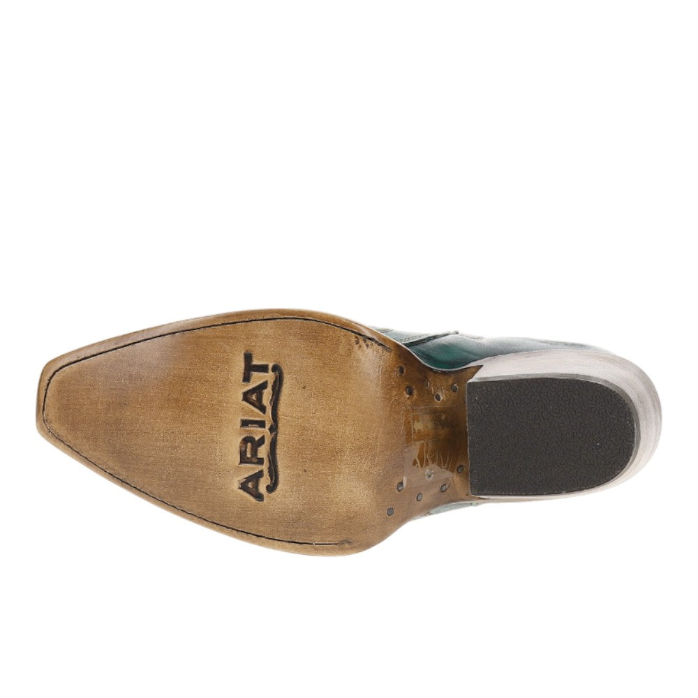 Shop Blue Womens Ariat Jolene Embroidered Zippered Snip Toe Cowboy ...