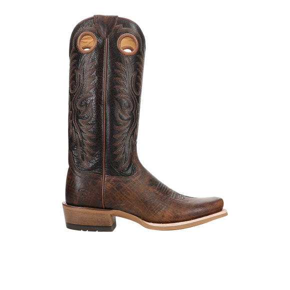 Shop Brown Mens Ariat Ringer Embroidered Square Toe Pull On Cowboy ...