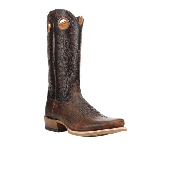 Shop Brown Mens Ariat Ringer Embroidered Square Toe Pull On Cowboy ...
