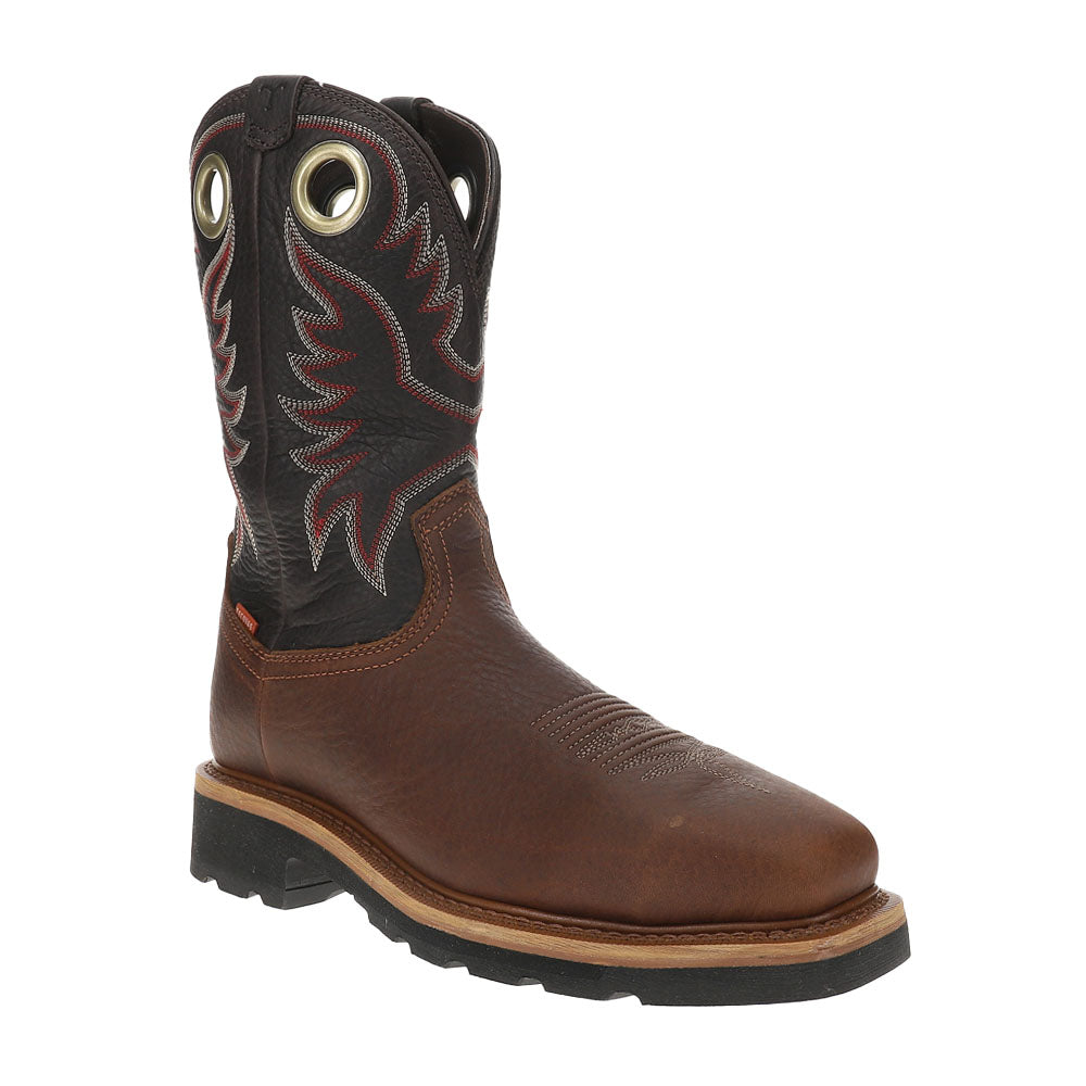 Shop Brown Mens LongHaul Embroidered Waterproof Square Composite Toe ...