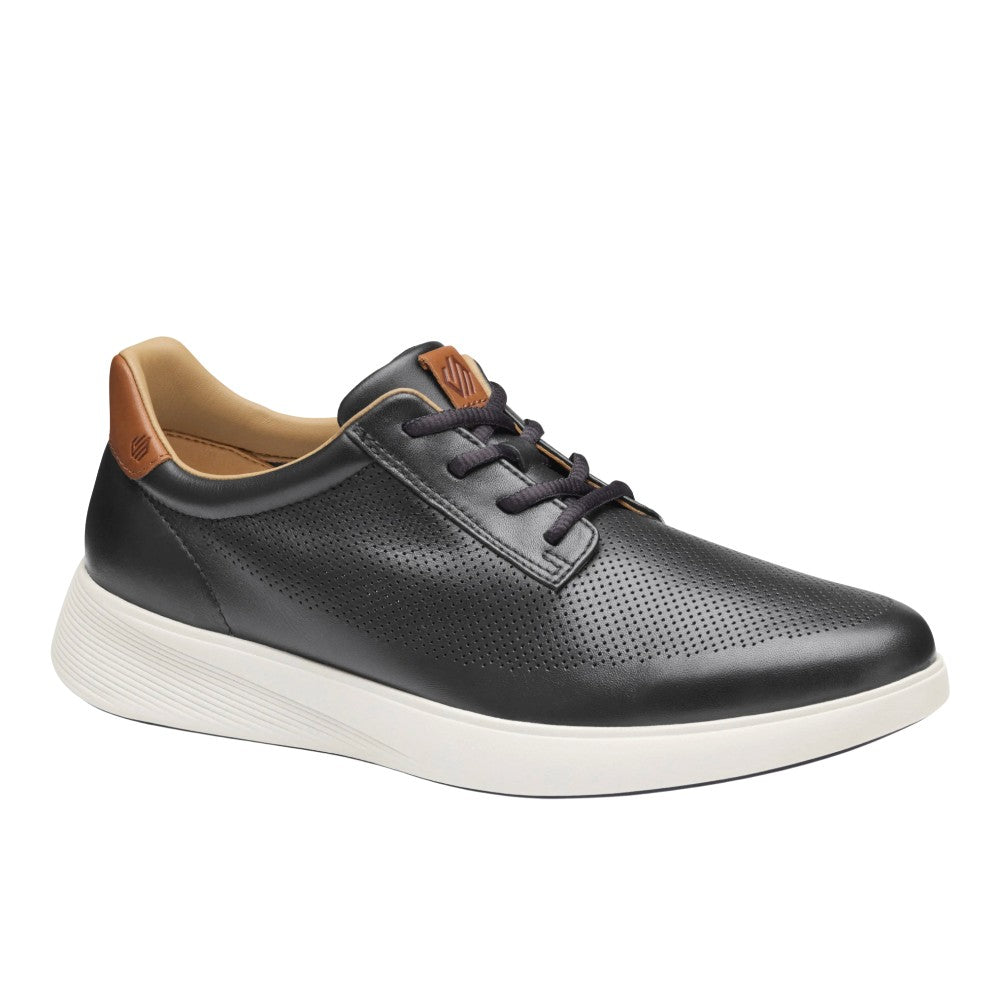 Shop Black Mens Akerson Perforated Plain Toe Sneaker – Shoebacca