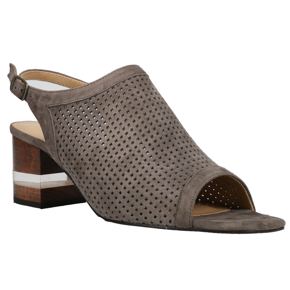 Shop Beige Womens VANELi Elija Perforated Square Toe Shootie Pumps ...