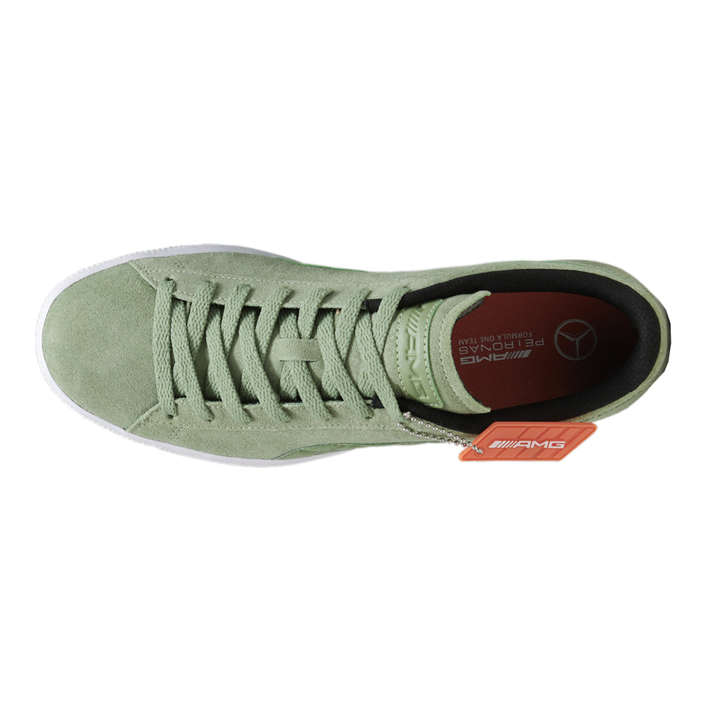 Shop Green Mens Puma Mercedes AMG Petronas F1 x Suede Lace Up Sneakers ...