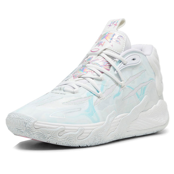 Shop White Mens Puma MB.03 Iridescent Basketball Shoes – Shoebacca