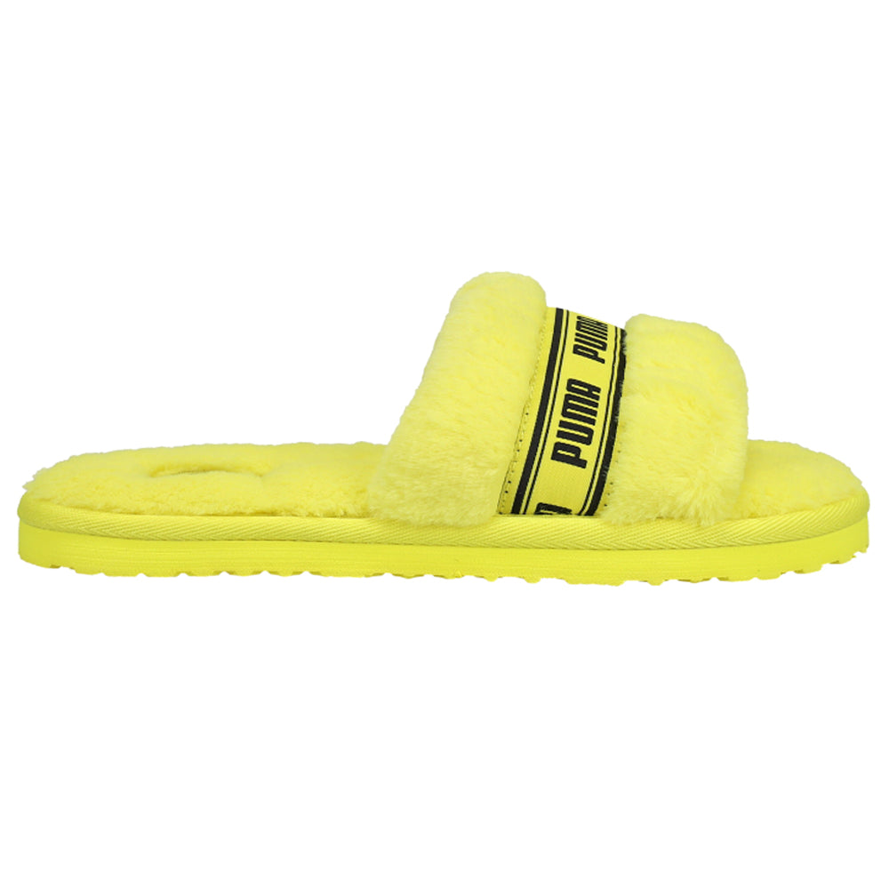 Shop Yellow Girls Puma Fluffy Slide Sandals (Big Kid) – Shoebacca