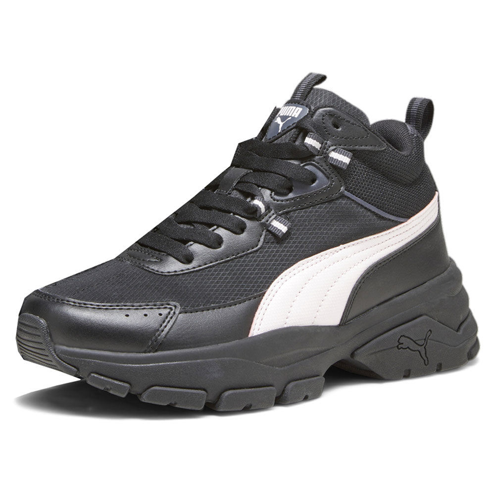 Shop Black Womens Puma Cassia Via Mid Lace Up Sneakers – Shoebacca