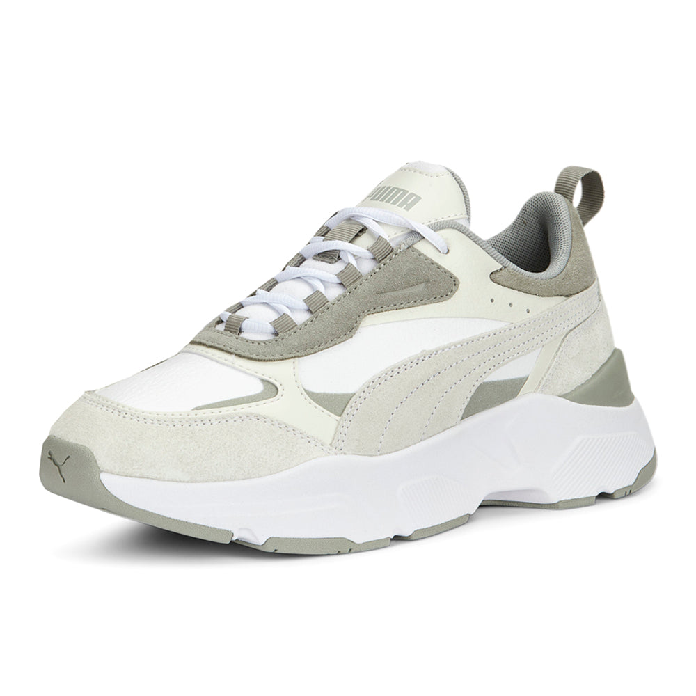 Shop Grey, White Womens Puma Cassia Mix Lace Up Sneakers – Shoebacca