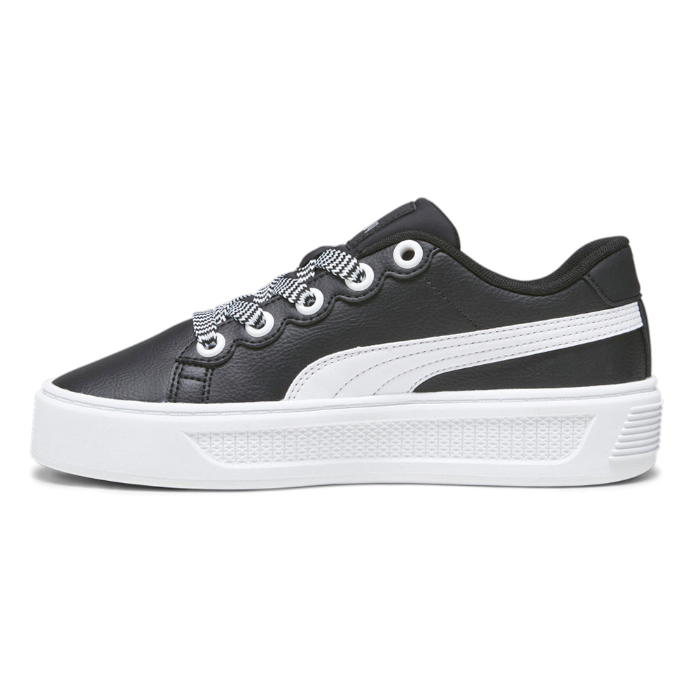 Shop Black Womens Puma Smash Platform V3 Thick Laces Up Platform ...