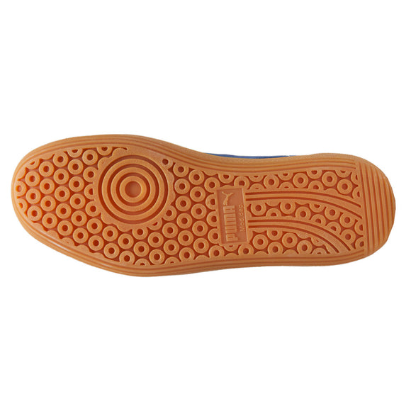 Shop Blue, Grey, White Mens Puma Palermo Leather Lace Up Sneakers ...