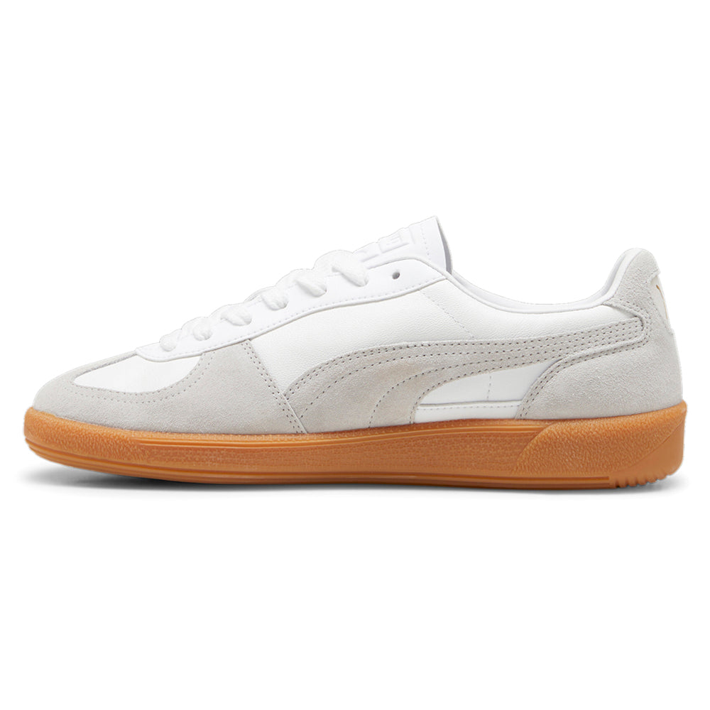 Shop Grey, White Mens Puma Palermo Leather Lace Up Sneakers – Shoebacca
