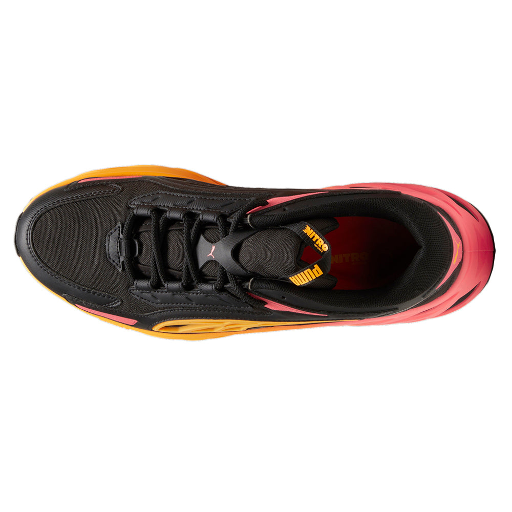 Shop Black, Orange Mens Puma Exotek Nitro Fire Glow Lace Up Sneakers ...
