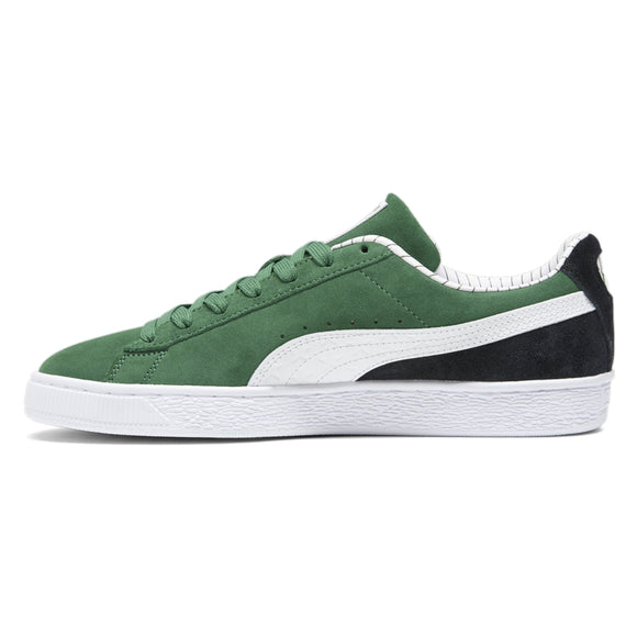 Shop Green Mens Puma Suede Pinstripe Sports Club Lace Up Sneakers ...