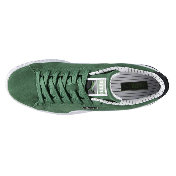 Shop Green Mens Puma Suede Pinstripe Sports Club Lace Up Sneakers ...