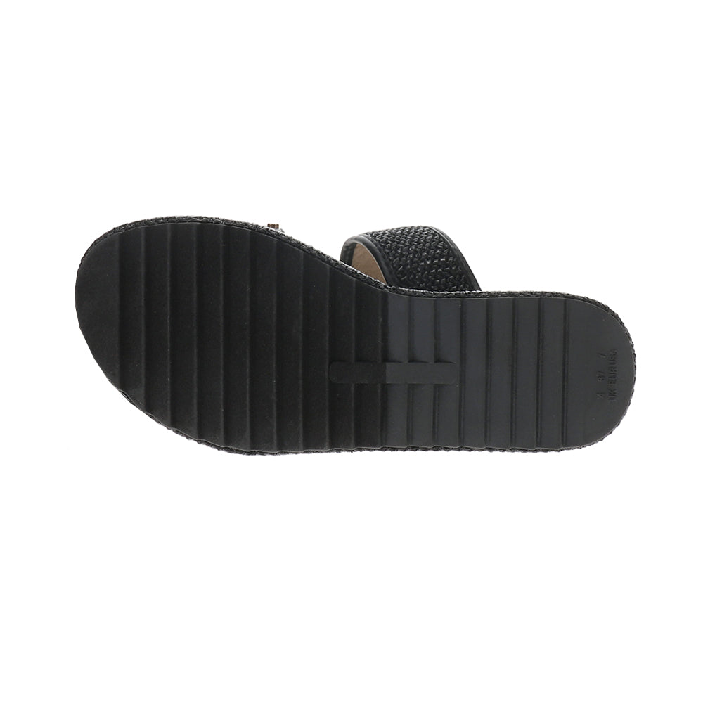 Shop Black Womens Walk of Shame Studded Platform Slide Sandals – Shoebacca