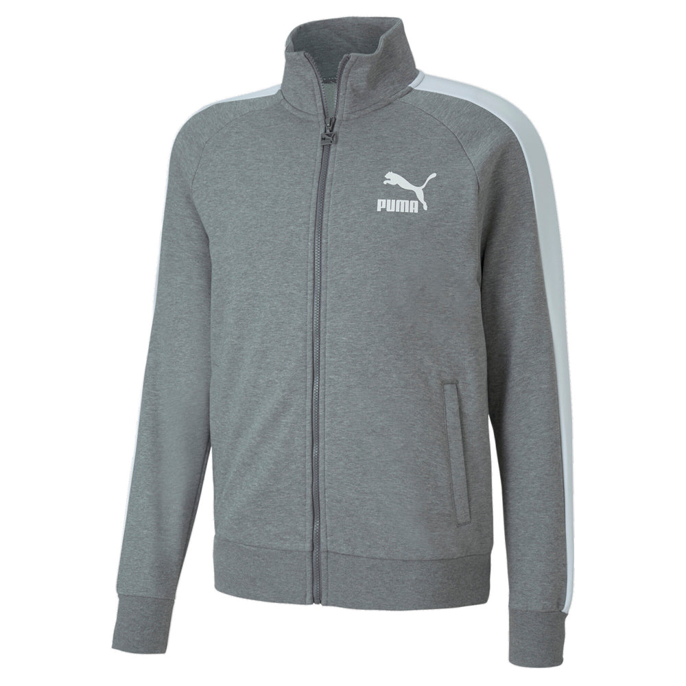 Shop Grey Mens Puma Iconic T7 Track Full Zip Jacket – Shoebacca