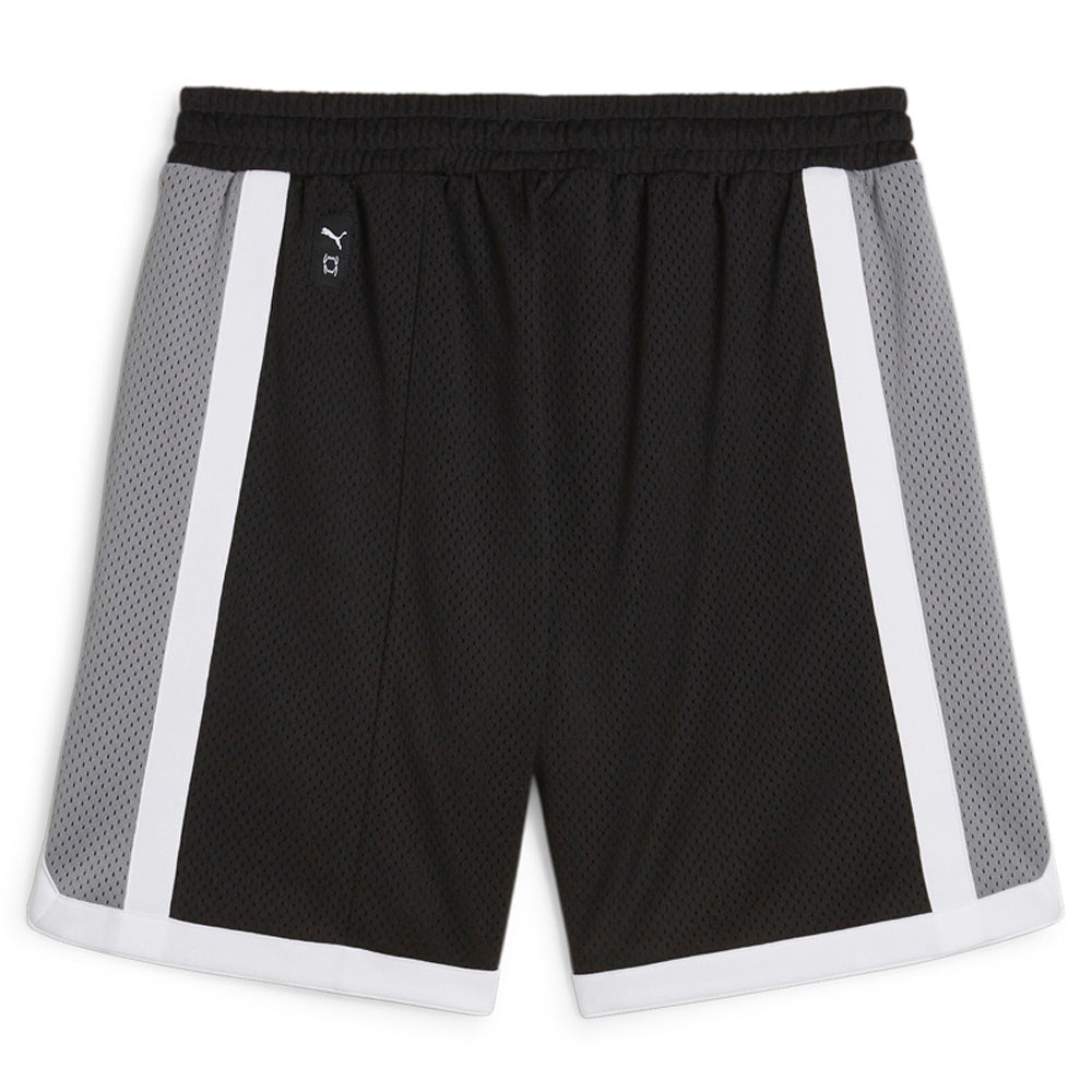 Shop Black Mens Puma Hoops Showtime Mesh Basketball Athletic Shorts ...