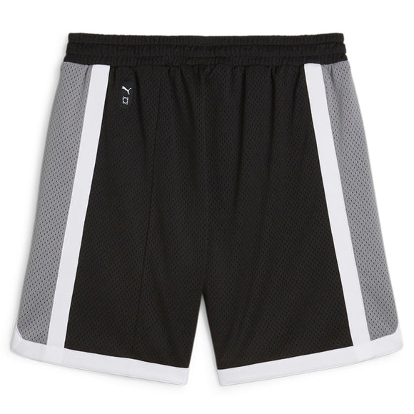 Shop Black Mens Puma Hoops Showtime Mesh Basketball Athletic Shorts ...