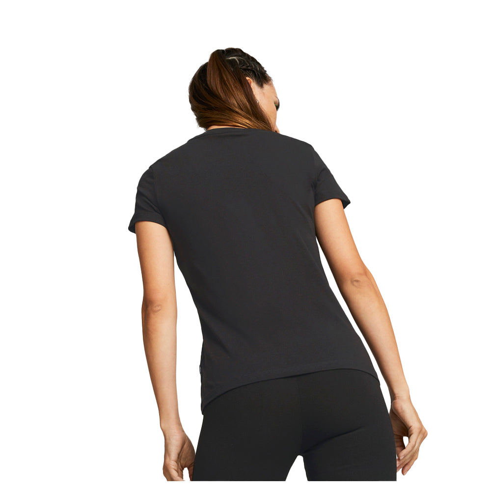 Shop Black Womens Essentials Logo Crew Neck Short Sleeve T-Shirt ...