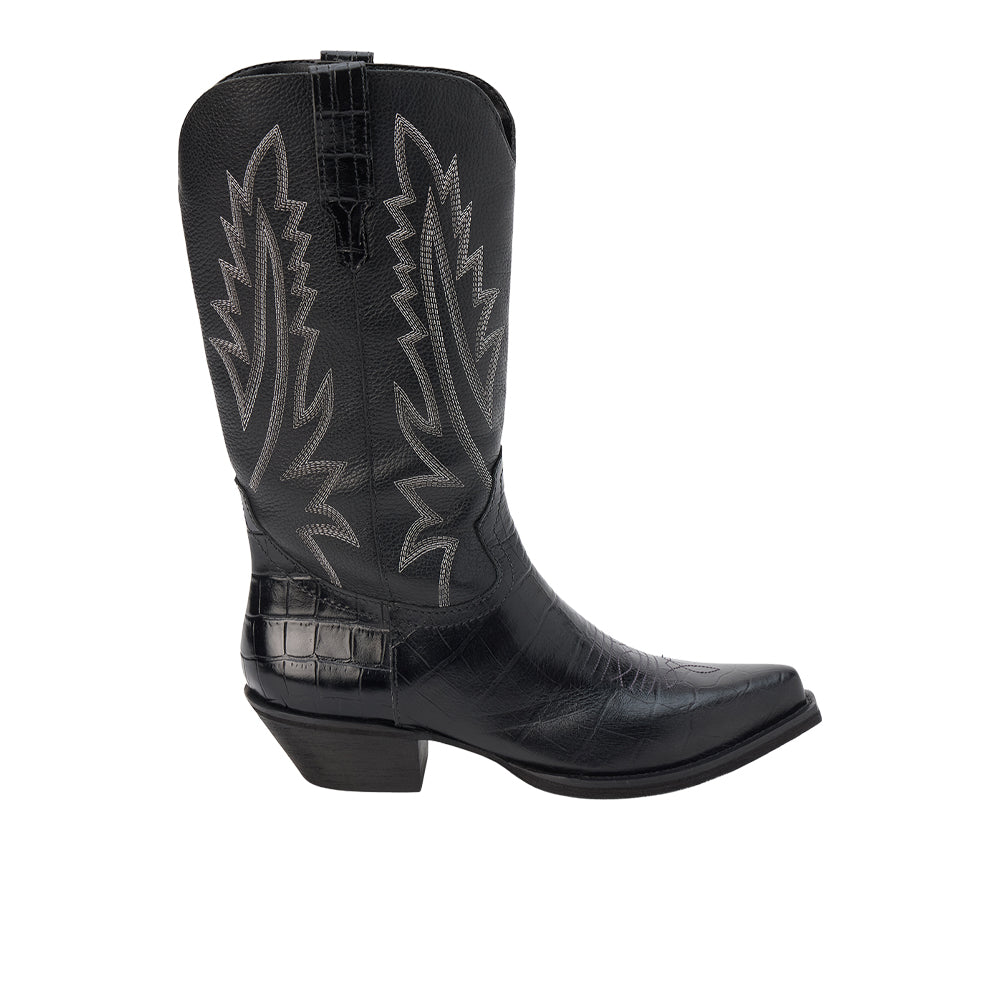 Shop Black Womens Arizona Pointed Toe Cowboy Boots – Shoebacca