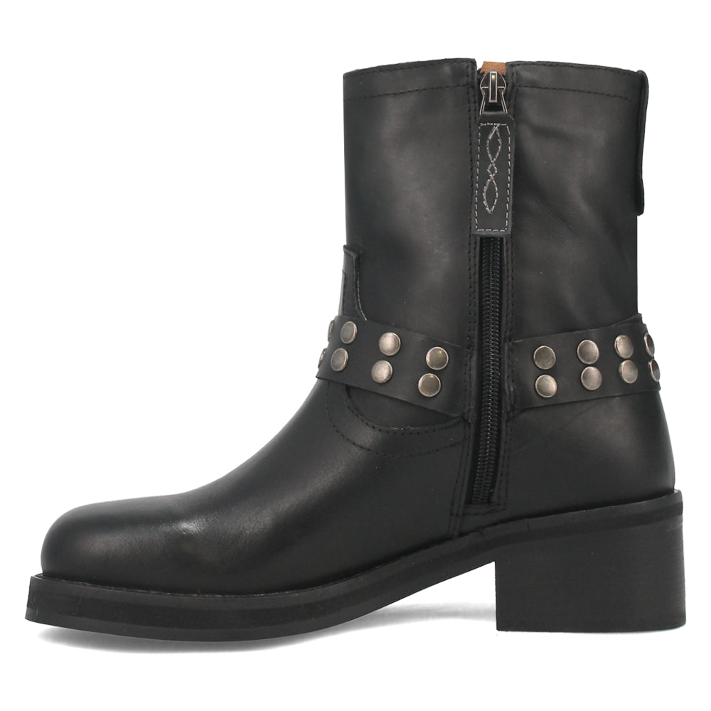 Shop Black Womens Dingo Anarchy Studded Motorcycle Boots – Shoebacca
