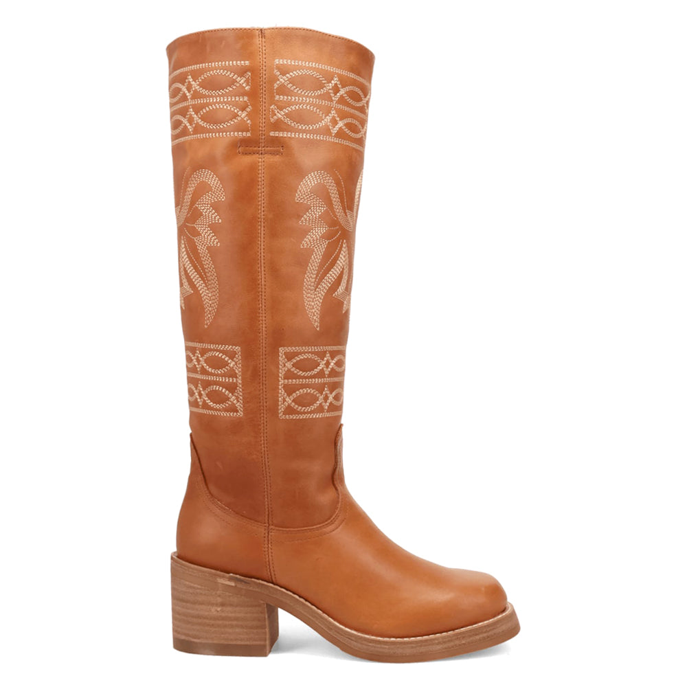Shop Brown Womens Avalon Embroidered Round Toe Pull On Cowboy Boots ...