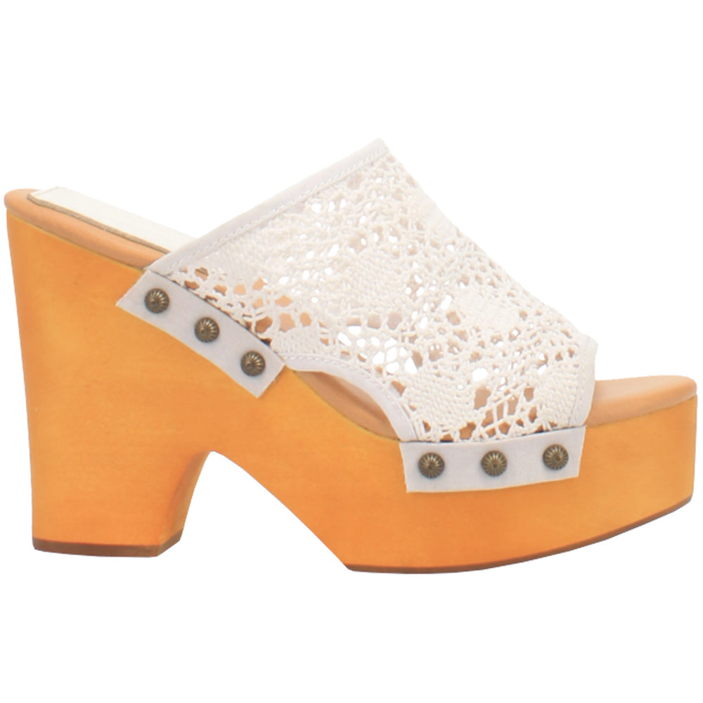 Shop White Womens Dingo Crafty Studded Platform Clogs – Shoebacca