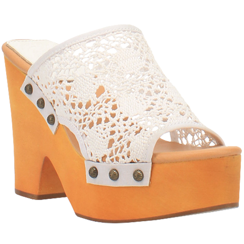 Shop White Womens Dingo Crafty Studded Platform Clogs – Shoebacca