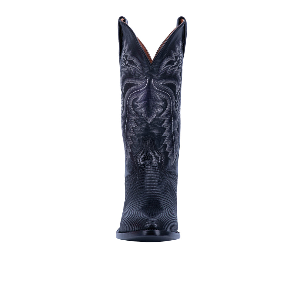 Shop Black Mens Dan Post Boots Winston Lizard Embroidered Round Toe ...