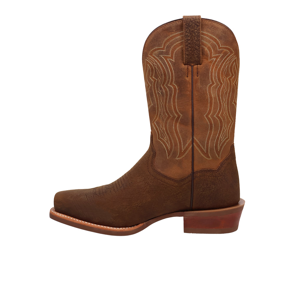 Shop Brown Mens Dan Post Boots Creed Embroidered Square Toe Pull On ...