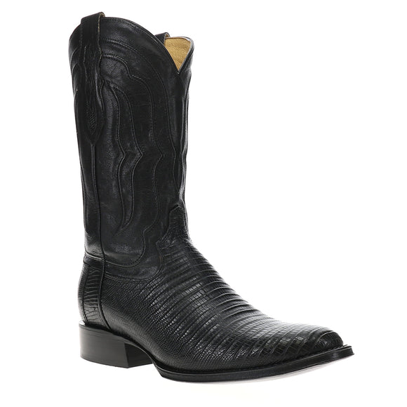 Shop Black Mens Kirtland 12 Inch Lizard Round Toe Cowboy Boots – Shoebacca