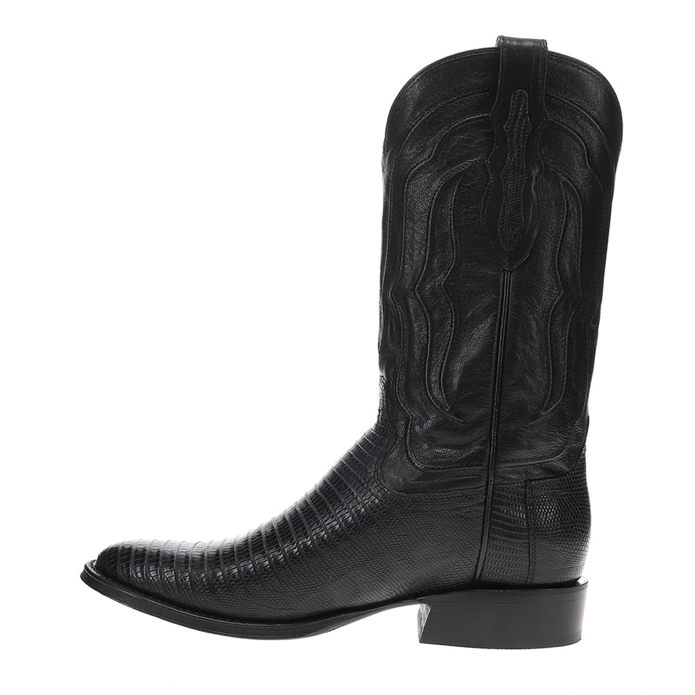 Shop Black Mens Kirtland 12 Inch Lizard Round Toe Cowboy Boots – Shoebacca