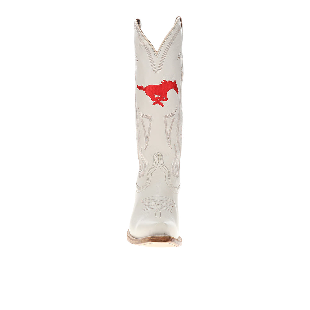 Shop Off White Womens Southern Methodist University Gameday Embroidered ...