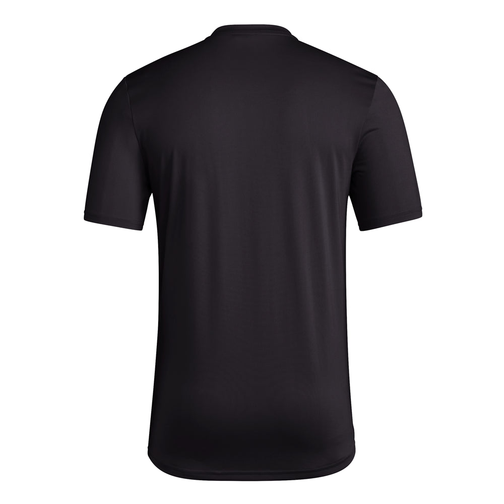 Shop Black Mens Pregame Logo Crew Neck Short Sleeve Athletic T-Shirt ...