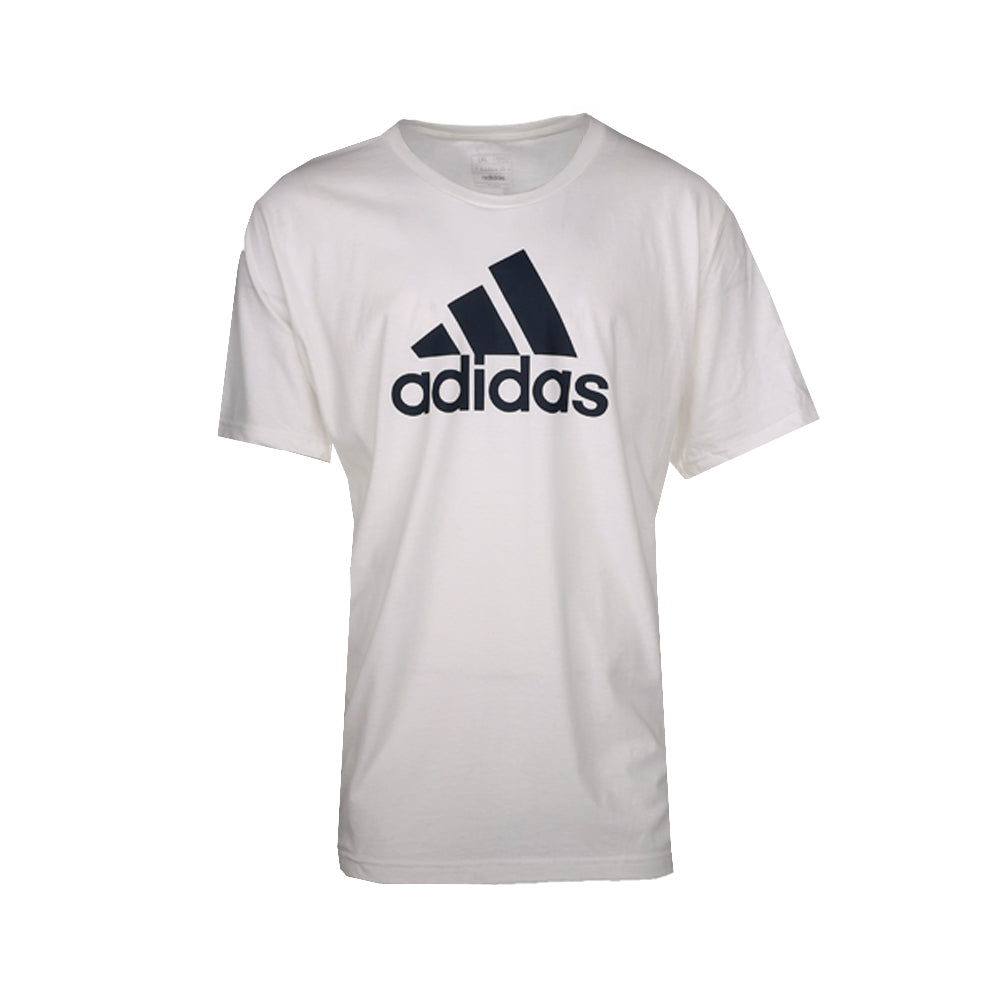 Shop White Mens Badge of Sport Logo Crew Neck Short Sleeve T-Shirt ...