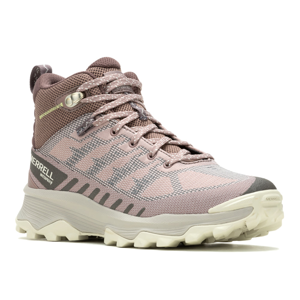 Shop Pink Womens Merrell Speed Eco Mid Waterproof Hiking Boots – Shoebacca
