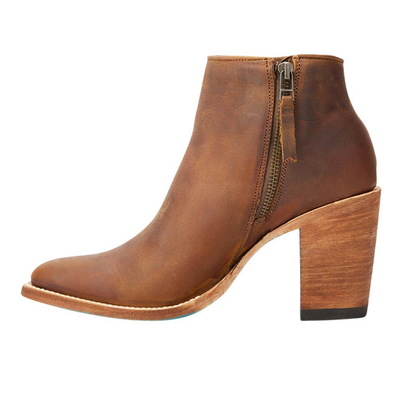 Shop Brown Womens Charlie Zippered Round Toe Bootie – Shoebacca