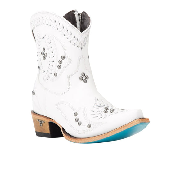 Shop White Womens Lane Cossette Embroidered Studded Snip Toe Cowboy ...