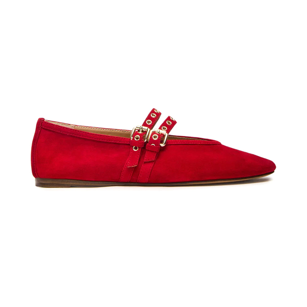 Shop Red Womens Lydia Mary Jane Ballet Flats – Shoebacca