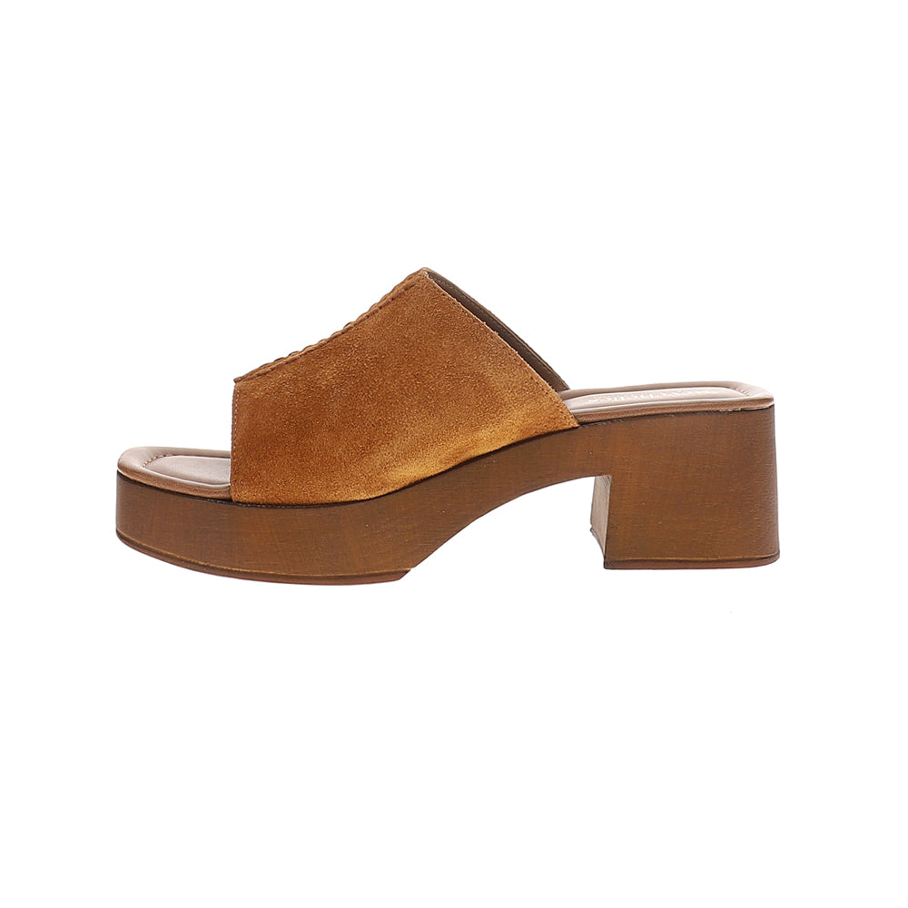 Shop Brown Womens Made For Me Suede Platform Slide Sandals – Shoebacca