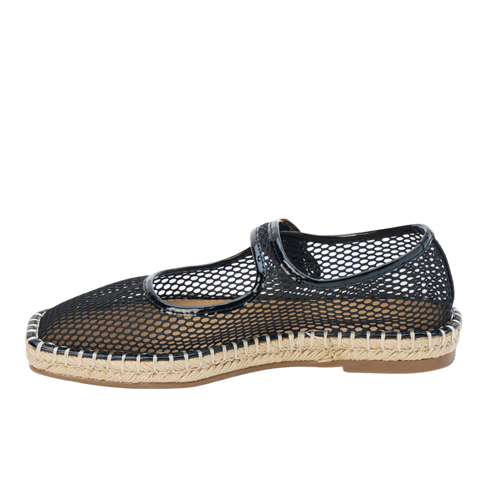 Shop Black Womens Meg Mary Jane Espadrille Flats – Shoebacca