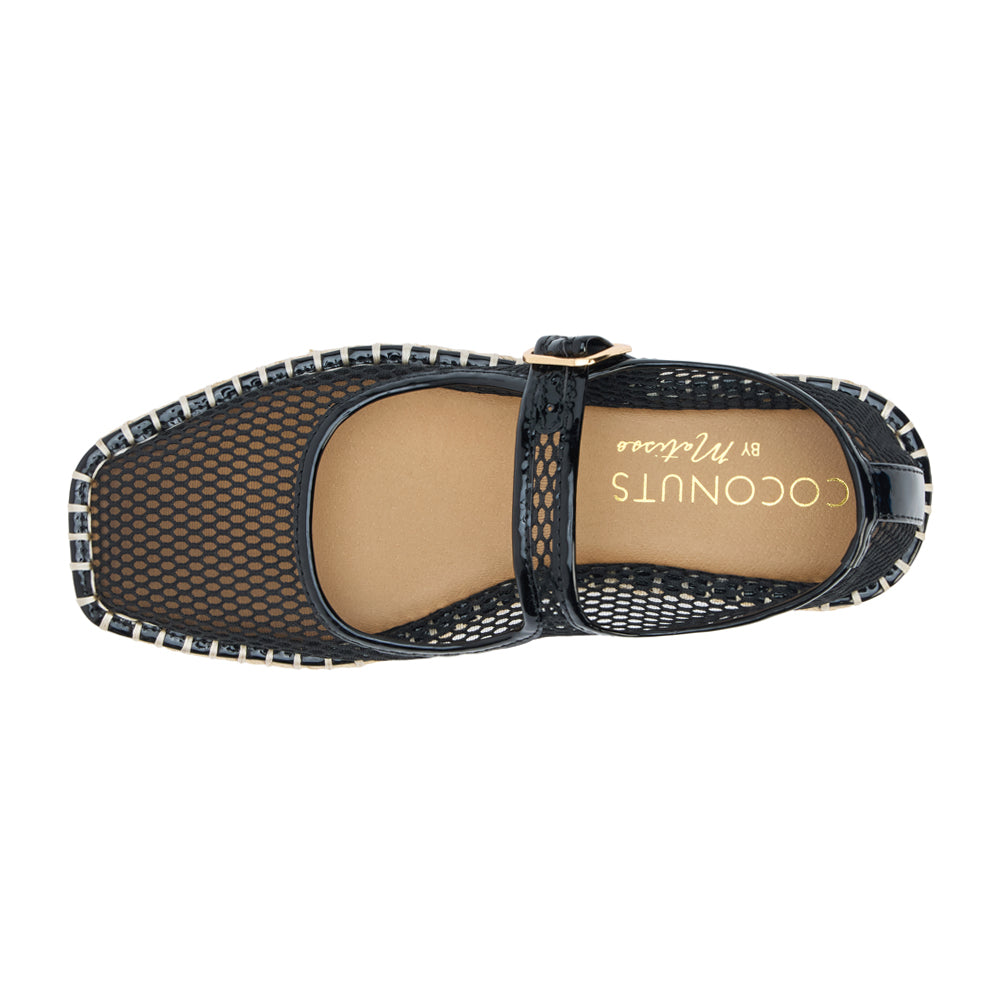 Shop Black Womens Meg Mary Jane Espadrille Flats – Shoebacca