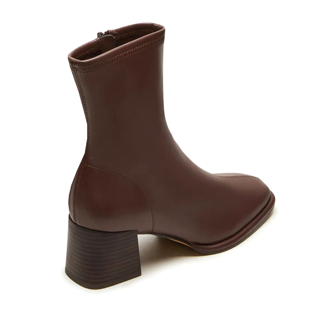 Shop Brown Womens Pammy Square Toe Zippered Boots – Shoebacca