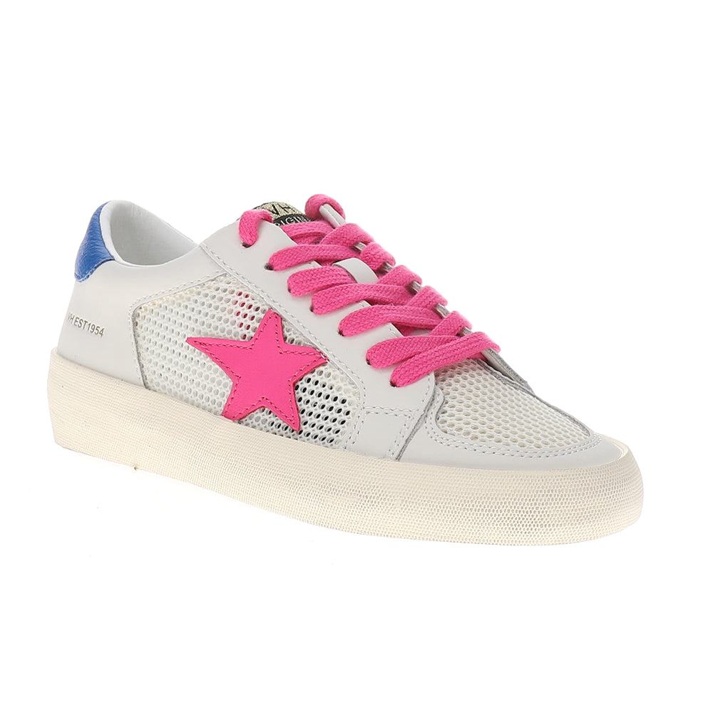 Shop Pink, White Womens Reflex Cut Out Lace Up Platform Sneakers ...