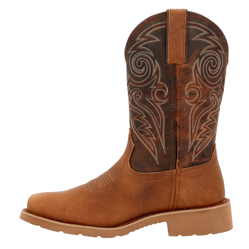 Shop Brown Mens Rocky Monocrepe 12 inch Waterproof Steel Toe Work Boots ...