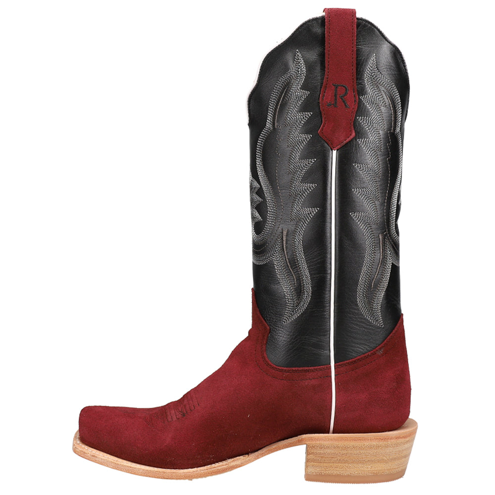 Shop Black, Red Womens R. Watson Boots Rhubarb Rough Out Embroidered ...