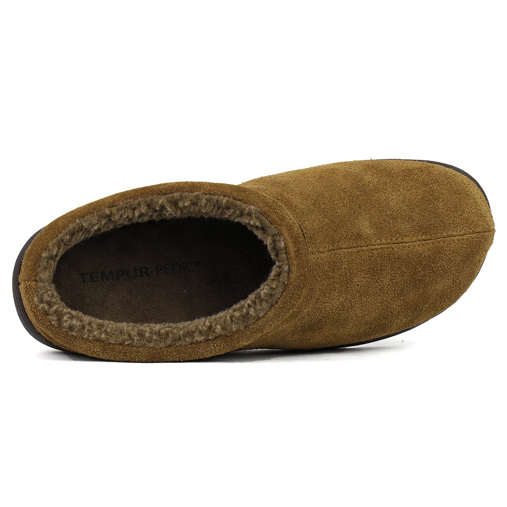 Shop Brown Mens Tempur-Pedic Arlow Scuff Slippers – Shoebacca