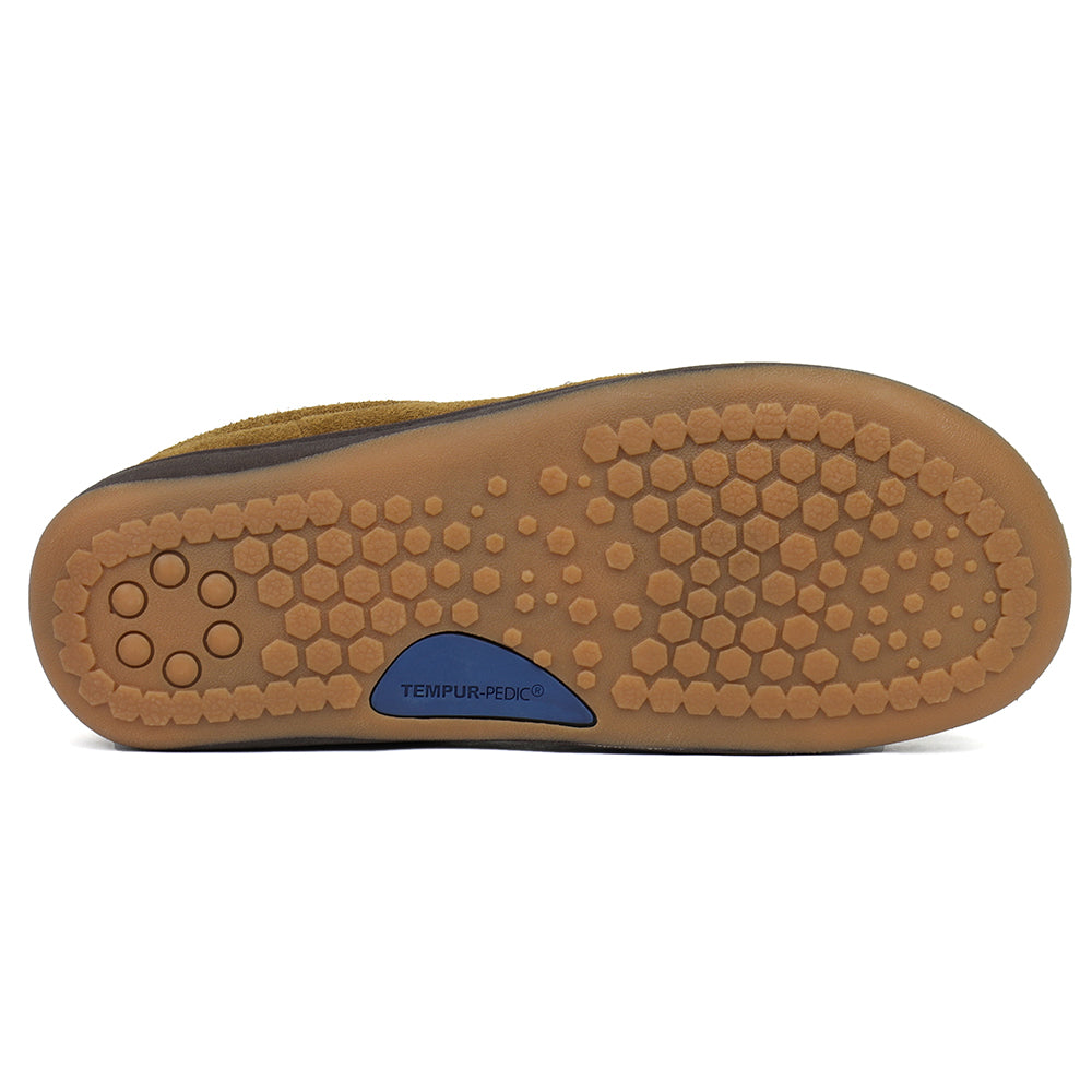 Shop Brown Mens Tempur-Pedic Arlow Scuff Slippers – Shoebacca