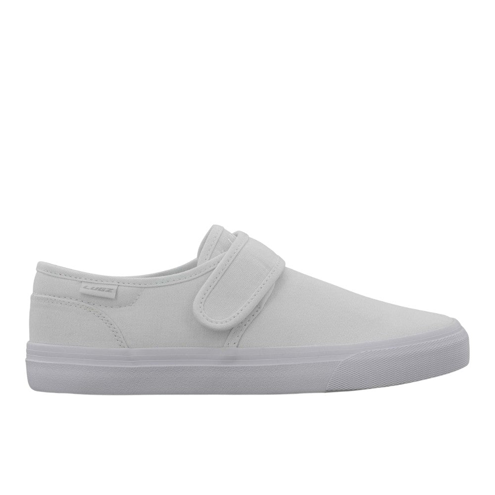 Shop White Womens Clipper Strap Slip On Sneakers – Shoebacca