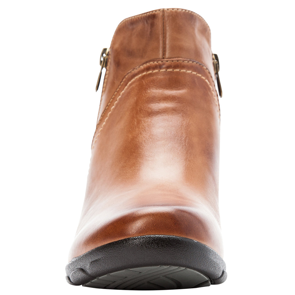 Shop Brown Womens Propet Waverly Round Toe Wedge Zippered Booties ...
